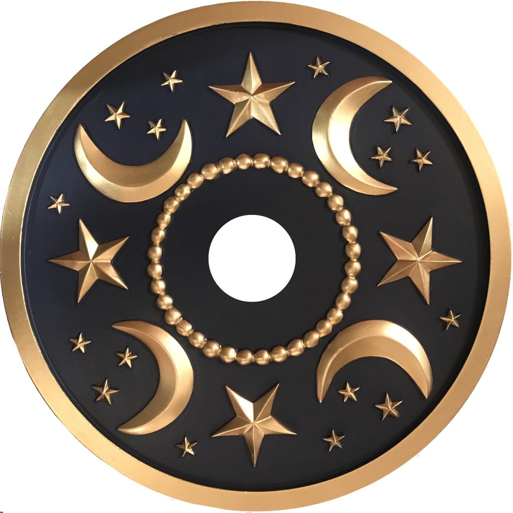 Moon and Stars Ceiling Medallion - Marie Ricci